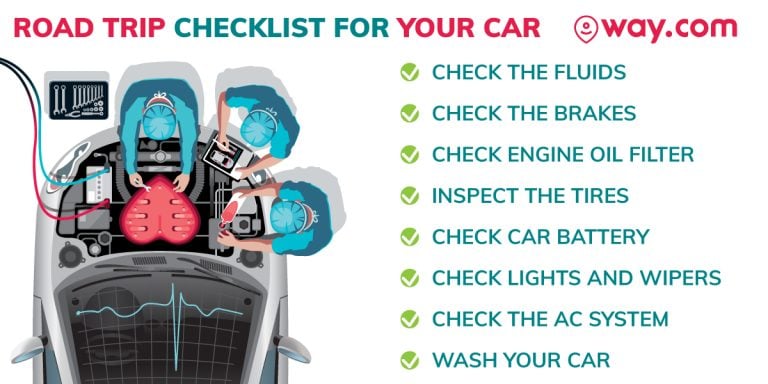 How to check your car before a road trip for a hassle-free journey.