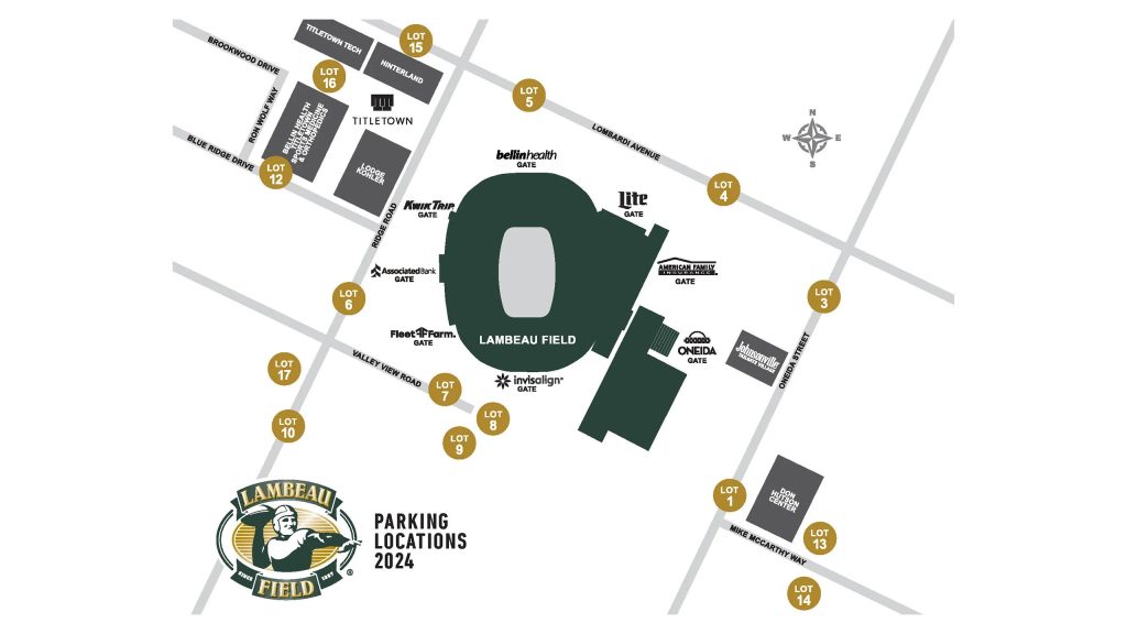 Estacionamiento fácil para los Green Bay Packers durante los partidos ...